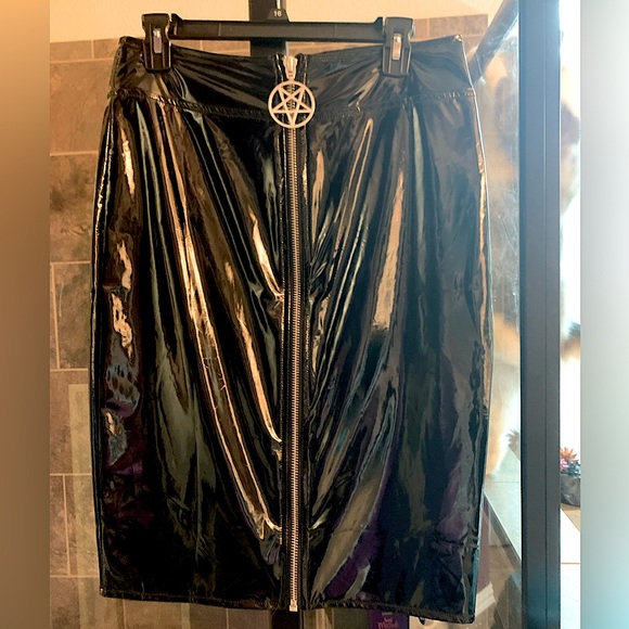 Killstar | Skirts | Killstar Pvc Skirt Size Large Nwt | Poshmark